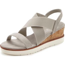 Lascana Damen Sandalette grau Gr&ouml;&szlig;e 36