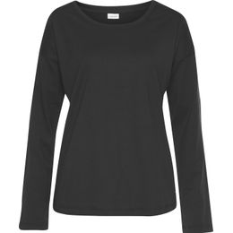 Lascana Damen Pyjamaoberteil schwarz Gr&ouml;&szlig;e 44/46