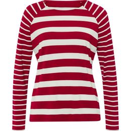 Heine Damen Langarmshirt im Streifendessin rot-ecru-gestreift Gr&ouml;&szlig;e 38