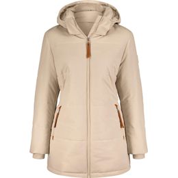 CR&Eacute;ATION L Damen Outdoorjacke mit abnehmbarer Kapuze und Jersey-B&uuml;ndchen sand Gr&ouml;&szlig;e 42