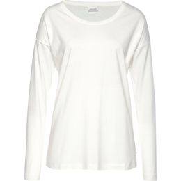 Lascana Damen Pyjamaoberteil ecru Gr&ouml;&szlig;e 40/42