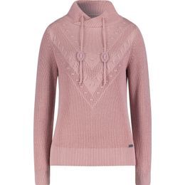CR&Eacute;ATION L Damen Strickpullover mit &uuml;berlappendem Stehkragen hortensie Gr&ouml;&szlig;e 36