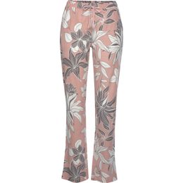 Lascana Damen Pyjamahose allover-gebl&uuml;mt-altrosa Gr&ouml;&szlig;e 44/46