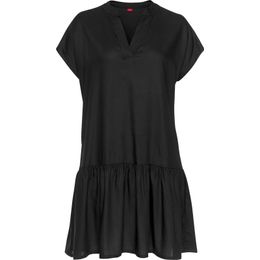 s.Oliver Damen Blusenkleid schwarz Gr&ouml;&szlig;e 48