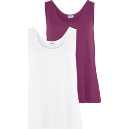 Beach Time Damen Tanktop lila+wei&szlig; Gr&ouml;&szlig;e 36/38