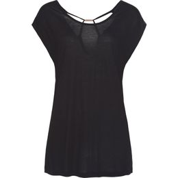 Lascana Damen Rundhalsshirt schwarz Gr&ouml;&szlig;e 36/38