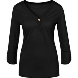 Lascana Damen Blusenshirt schwarz Gr&ouml;&szlig;e 32/34