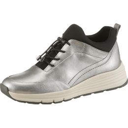 Heine Damen Sneaker silberfarben-schwarz Gr&ouml;&szlig;e 36