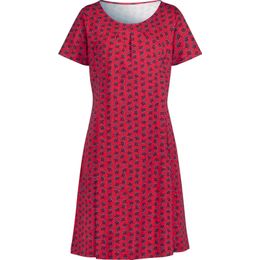 CR&Eacute;ATION L Damen Jerseykleid marine-ecru-bedruckt Gr&ouml;&szlig;e 40
