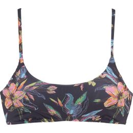 Lascana Damen Bustier-Bikini-Top anthrazit-bedruckt Gr&ouml;&szlig;e 42