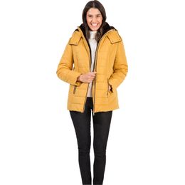 CR&Eacute;ATION L Damen Steppjacke mit Teddy-Fleece innen curry Gr&ouml;&szlig;e 40