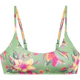 Lascana Damen Bustier-Bikini-Top salbei-pink bedruckt Gr&ouml;&szlig;e 40