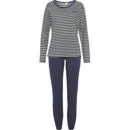 Damen Pyjama dunkelblau Gr&ouml;&szlig;e 52/54