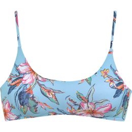 Lascana Damen Bustier-Bikini-Top hellblau-bedruckt Gr&ouml;&szlig;e 40