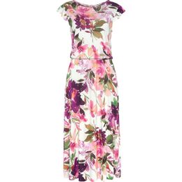 Damen Jerseykleid wei&szlig; bedruckt Gr&ouml;&szlig;e 40