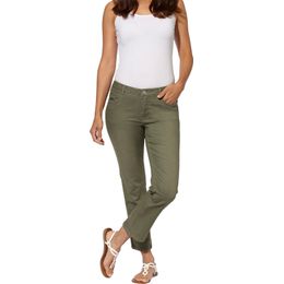 CR&Eacute;ATION L Damen 7/8-Jeans in 5-Pocket-Form khaki Gr&ouml;&szlig;e 46