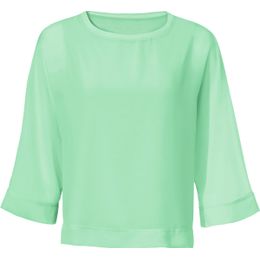 Heine Damen Blusenshirt mit Fledermaus&auml;rmeln apfelgr&uuml;n Gr&ouml;&szlig;e 40/42