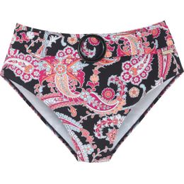 Sunseeker Damen Highwaist-Bikini-Hose schwarz bedruckt Gr&ouml;&szlig;e 36