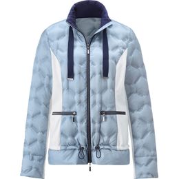 CR&Eacute;ATION L Damen Leichtdaunenjacke mit seitlichen Jersey-Eins&auml;tzen hellblau-ecru Gr&ouml;&szlig;e 44