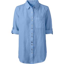Heine Damen Hemdbluse im Baumwoll-Leinen-Mix himmelblau Gr&ouml;&szlig;e 40