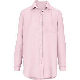 Heine Damen Hemdbluse im Baumwoll-Leinen-Mix hellros&eacute; Gr&ouml;&szlig;e 34