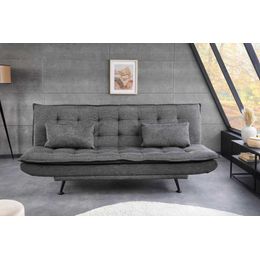 Riess Ambiente Modernes Schlafsofa JAZZ 190cm grau Strukturstoff 3-Sitzer Couch Riess-Ambiente Wohnzimmer