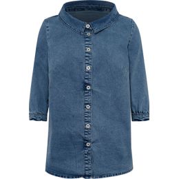 Heine Damen Jeansbluse in leichter Used-Waschung blue-stone-washed Gr&ouml;&szlig;e 38
