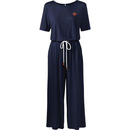 CR&Eacute;ATION L Damen Jumpsuit mit weitem Bein marine Gr&ouml;&szlig;e 54