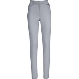 Damen Stretch-Hose mit Zier-Taschen vorne grau Gr&ouml;&szlig;e 255