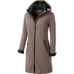 CR&Eacute;ATION L Damen Softshelljacke mit Gummizug im R&uuml;cken taupe Gr&ouml;&szlig;e 26
