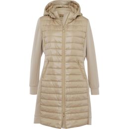Heine Damen Steppmantel in Scuba-Qualit&auml;t, wattiert beige Gr&ouml;&szlig;e 40