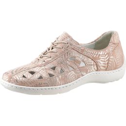 Waldl&auml;ufer Damen Schn&uuml;rschuh mit Perforation und Glanz-Akzenten beige Gr&ouml;&szlig;e 7,5