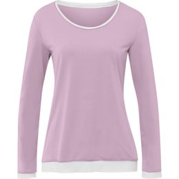 Heine Damen 2-in-1-Langarmshirt im Lagen-Look ros&eacute;-ecru Gr&ouml;&szlig;e 38
