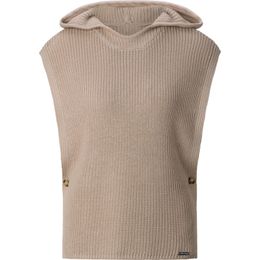 CR&Eacute;ATION L Damen Kapuzenpullover in Poncho-Optik sesam Gr&ouml;&szlig;e 42