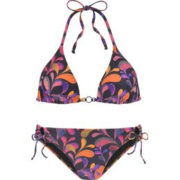 Vivance Damen Triangel-Bikini schwarz bedruckt Gr&ouml;&szlig;e 34A/B