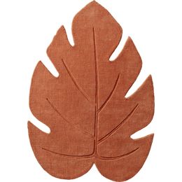 HEINE HOME unisex Hochflorteppich terra Gr&ouml;&szlig;e 60x90 cm - Blattform