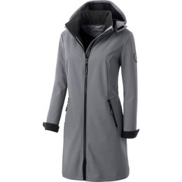 CR&Eacute;ATION L Damen Softshelljacke mit Gummizug im R&uuml;cken grau Gr&ouml;&szlig;e 38