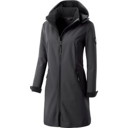 CR&Eacute;ATION L Damen Softshelljacke mit Gummizug im R&uuml;cken anthrazit Gr&ouml;&szlig;e 46