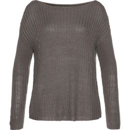 Lascana Damen Rundhalspullover khaki Gr&ouml;&szlig;e 40/42