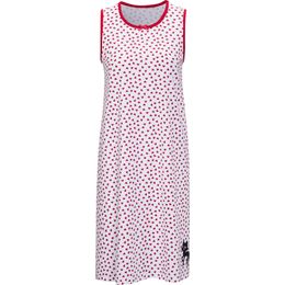 w&auml;schepur Damen Sleepshirts Mit Alloverprint und Kontrastpaspel wei&szlig;-schwarz-bedruckt + wei&szlig;-rot-bedruckt Gr&ouml;&szlig;e 40/42