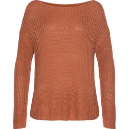 Lascana Damen Rundhalspullover rostorange Gr&ouml;&szlig;e 36/38