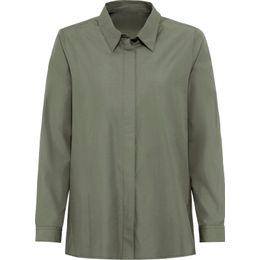Heine Damen Longbluse in weiter A-Linie khaki Gr&ouml;&szlig;e 38