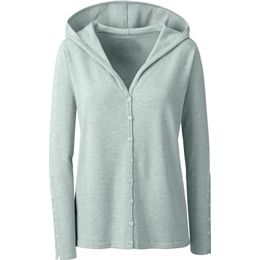 Heine Damen Kapuzenstrickjacke in Feinstrick-Qualit&auml;t kalkmint-meliert Gr&ouml;&szlig;e 50