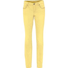 Heine Damen R&ouml;hrenjeans mit Stickerei zitrone Gr&ouml;&szlig;e 42