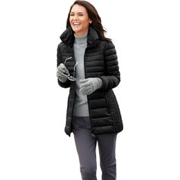 CR&Eacute;ATION L Damen Steppjacke mit dezentem Glanz schwarz Gr&ouml;&szlig;e 22