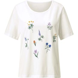 CR&Eacute;ATION L Damen Print-Shirt in Single-Jersey-Qualit&auml;t ecru Gr&ouml;&szlig;e 44