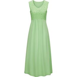 Ascafa Damen Nachthemd mit Ausbrenner-Spitze reseda Gr&ouml;&szlig;e 48/50