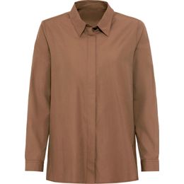 Heine Damen Longbluse in weiter A-Linie braun Gr&ouml;&szlig;e 36