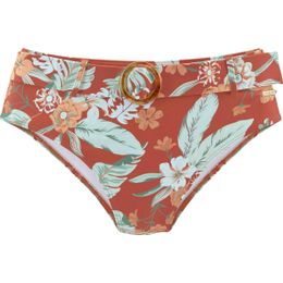 Sunseeker Damen Highwaist-Bikini-Hose rostrot-bedruckt Gr&ouml;&szlig;e 46