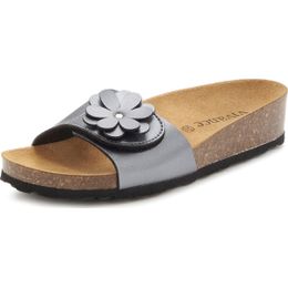 Vivance Damen Pantolette grau metallic Gr&ouml;&szlig;e 38